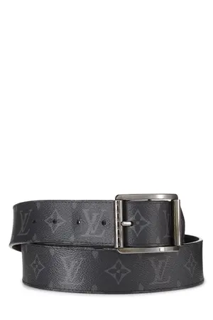 LOUIS VUITTON Monogram Eclipse Reversible Ceinture Belt - Black