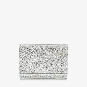 JIMMY CHOO Candy Glitter Acrylic Clutch - Silver