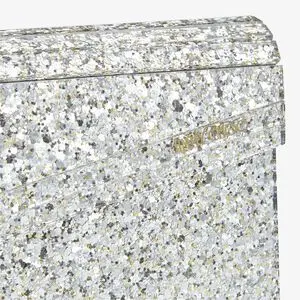 JIMMY CHOO Candy Glitter Acrylic Clutch - Silver