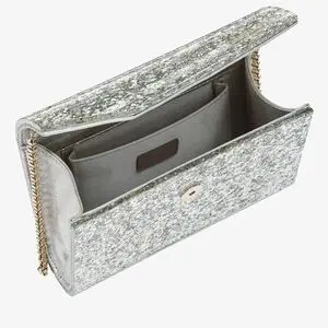 JIMMY CHOO Candy Glitter Acrylic Clutch - Silver