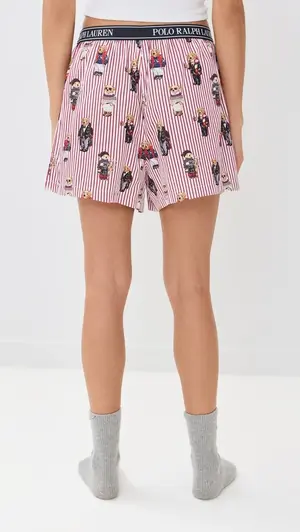 Polo Ralph Lauren Polo Bear Motif Sleep Boxers - Snowfall Bear Print