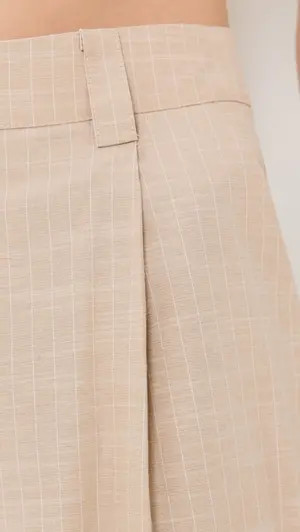 Lioness La Quinta Pinstriped Trousers - Tan Pinstripe