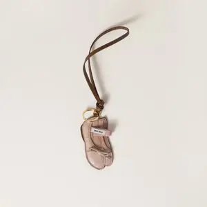 Miu Miu Miu Ballet Leather Keychain Trick - Water Lily