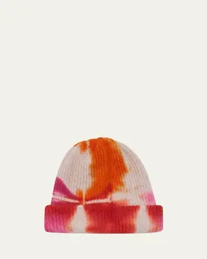 THE ELDER STATESMAN Rorschach Tie-dye Cashmere Beanie - Rorschach Beanie