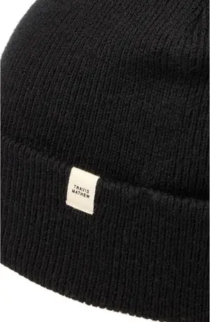 Travis Mathew Cloud Ribbed Beanie - Black