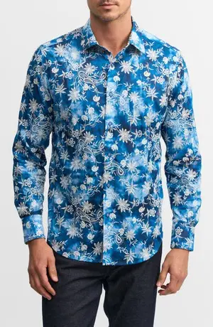 Robert Graham Superior Embroidered Button-up Shirt