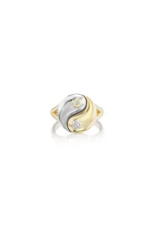 Sheryl Lowe Two Tone Yin Yang Diamond Ring