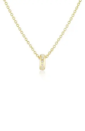 Sheryl Lowe 14k Diamond Orbit Bead Chain Necklace - 14kt Yellow Gold