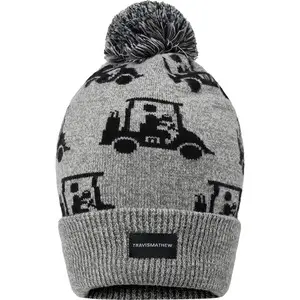 Travis Mathew Mapes Pompom Beanie - Heather Grey