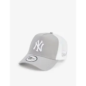 New Era New York Yankees Logo-embroidered Trucker Cap - Grey White