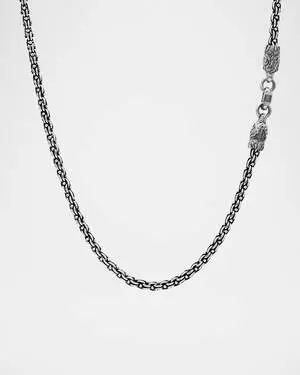 John Varvatos John Varvatos Sterling Silver Wolf-Clasp Chain Necklace - Silver