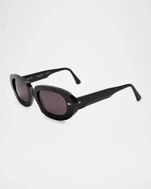 AHLEM AHLEM Lombards Oval Sunglasses Black