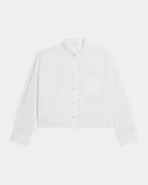 Helmut Lang Cropped Apex Button-down Shirt - White