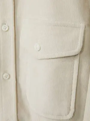 REISS Tucci Cotton-blend Corduroy Overshirt - Stone