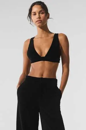 Alo Yoga Micro Corduroy Dreamer Bra - Black