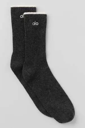 Alo Yoga Ribbed Socks Hosiery For Women