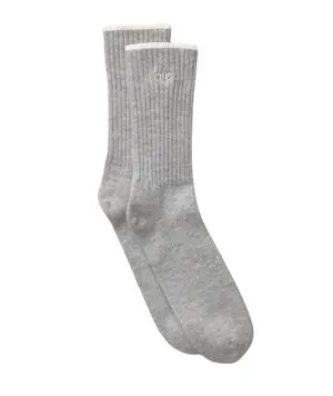 Alo Yoga Wool Cashmere Light Frosted Socks - Light Heather Grey/ivory
