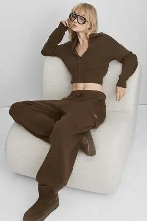 ALO ALO Scholar Knit High-Waist Cargo Pants