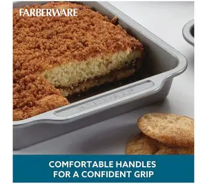 FARBERWARE 5pc Nonstick Bakeware Set With Cover Ed Cake Pan