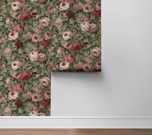 NEXTWALL Rose Garden Peel And Stick Wallpaper