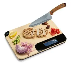 SHARPER IMAGE Bamboo Cutting Board With Scale - One-color