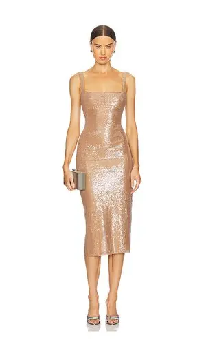 CAMILA COELHO Veda Midi Dress - Neutral