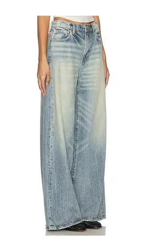 GRLFRND Luna Mid Rise Baggy Jeans - Whistler