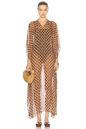 BODE Cattail Plaid Kaftan