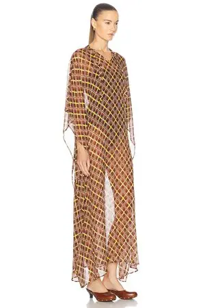BODE Cattail Plaid Kaftan