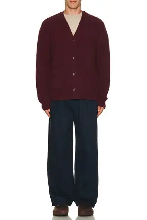 WAO Solid Brushed Cardigan
