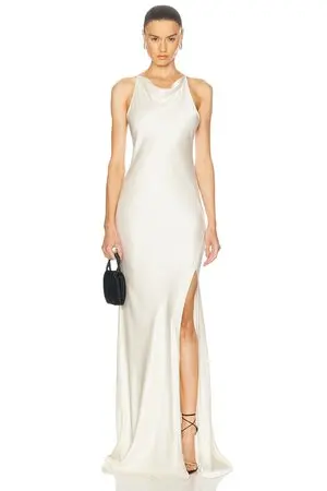 Lapointe Satin Halter Gown
