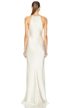 Lapointe Satin Halter Gown