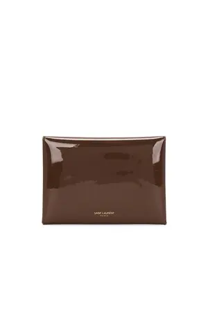 Saint Laurent Passport Case In Brown