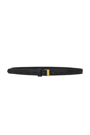 Bottega Veneta Intrecciato Belt - Black & Muse Brass