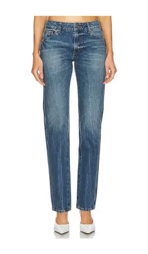 GRLFRND Isabel Low Rise Straight Jeans - Denim-medium