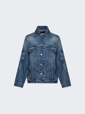 JEAN PAUL GAULTIER Jean Paul Gaultier Denim Jacket With Lacing And Elbow Bonding Detail