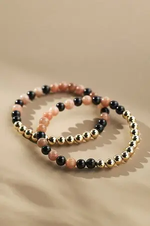 THE HEALER'S COLLECTION Set Of Two Bracelets - Gold