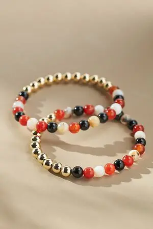 THE HEALER'S COLLECTION N 4 Body Healing Bracelets, Set Of 2 - Gold
