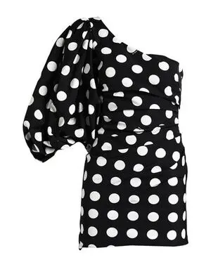 Pinko Mini Polka Dot One-shoulder Dress - Black