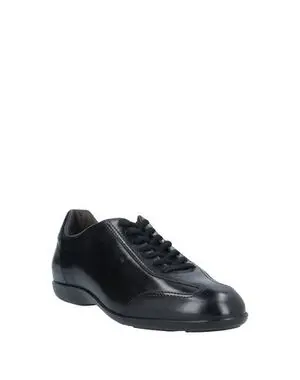 Santoni Low-top Leather Sneakers - Black