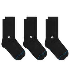 E BY END. Stance Basic Crew 3-pack - Black