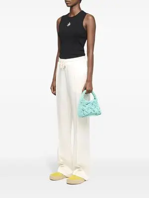 JW Anderson Anchor Embroidered Top - Black