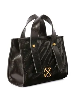 Off-White Quilted Tote Bag - Black