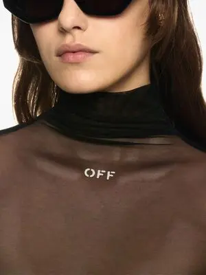 Off-White Stamp Long-sleeve Top - Black