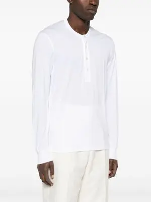 TOM FORD Long-sleeve Henley T-shirt - White