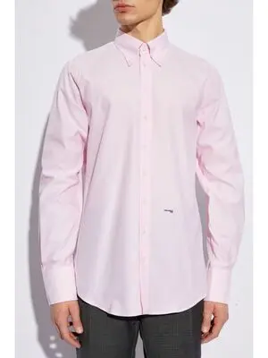 Dsquared2 Logo-embroidered Shirt - Pink