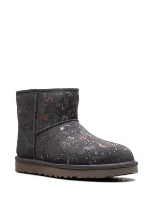 UGG Classic Mini Zodiac Printed Boots - Grey