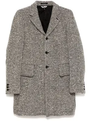 BLACK COMME DES GARÇONS Herringbone Tweed Coat
