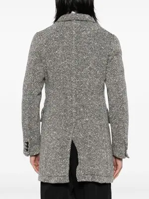BLACK COMME DES GARÇONS Herringbone Tweed Coat