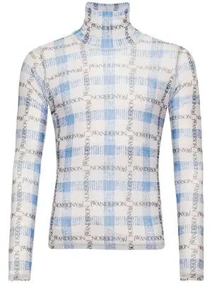 JW Anderson Logo Grid-print T-shirt